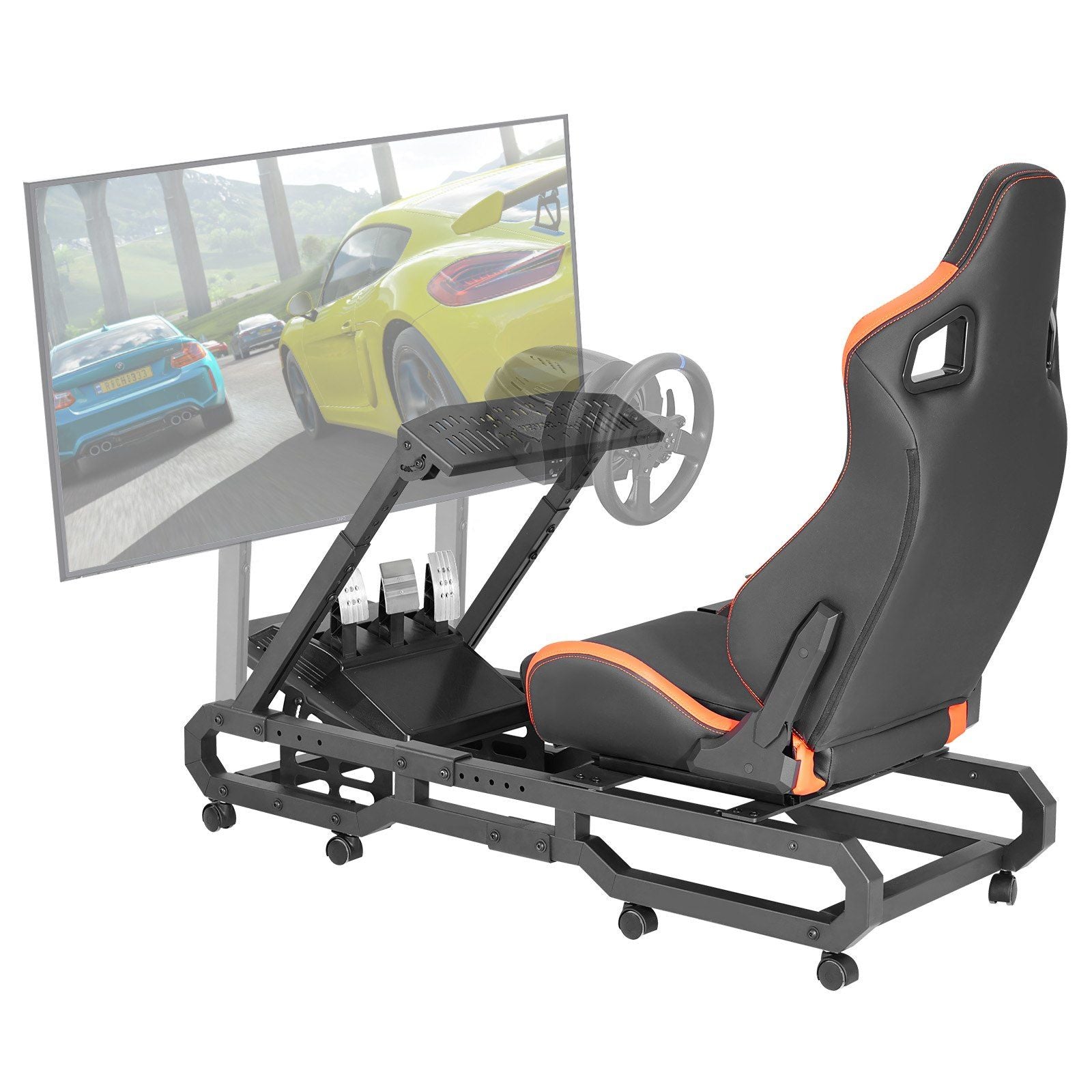VEVOR Heavy Duty Racing Wheel Stand for Logitech G923/G920/G29 Max Loa ...
